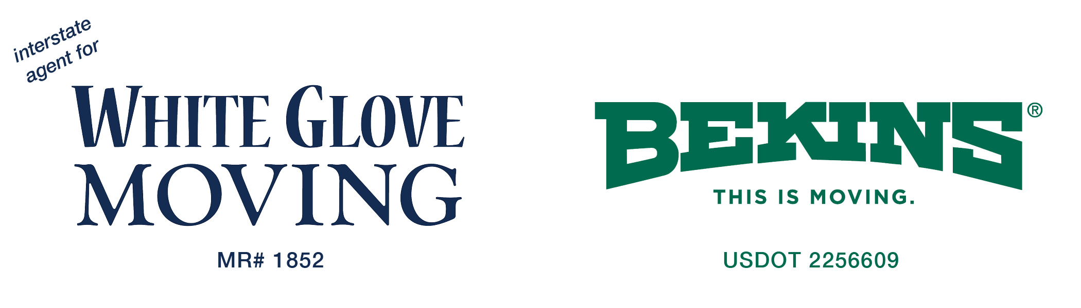 WGMoving_Bekins_Logo dual with numbers – White Glove Moving, Storage ...